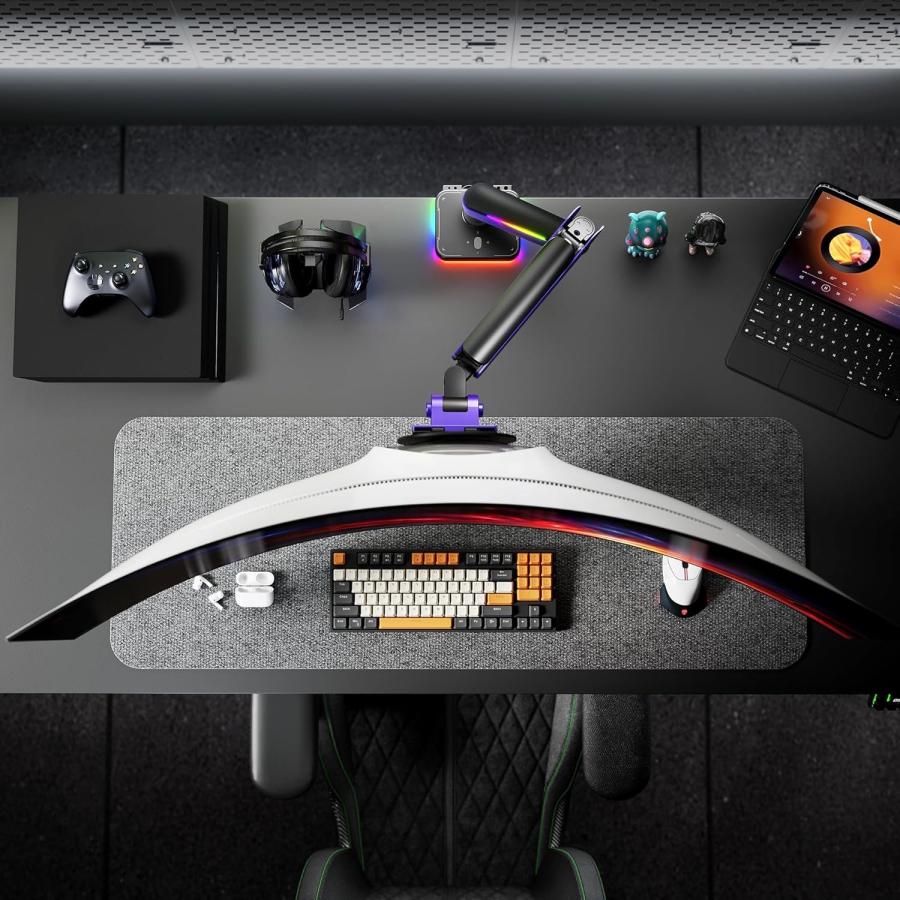 ARES WING RGB Gaming Monitor Mount Purple 17-49 Inch