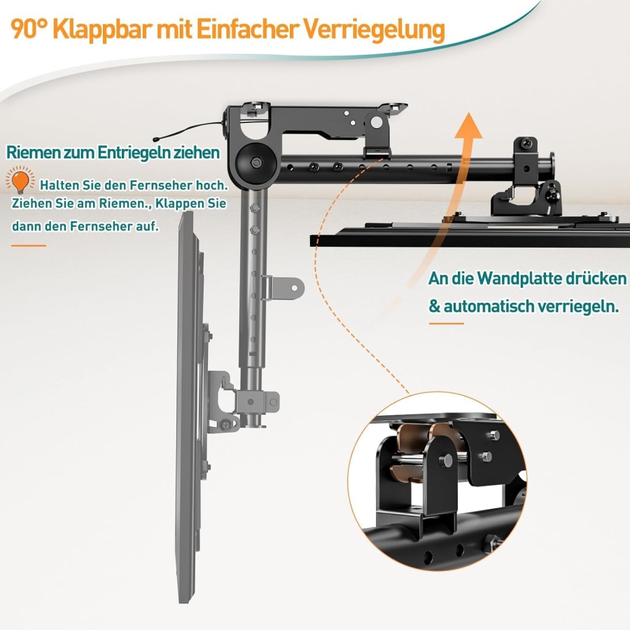 ELIVED TV Ceiling Mount Foldable